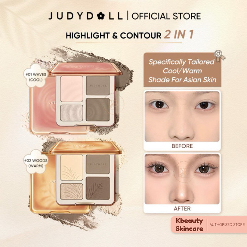 Jual Judydoll 2 IN 1 Highlighter Contour Palette 9g / judydoll ...