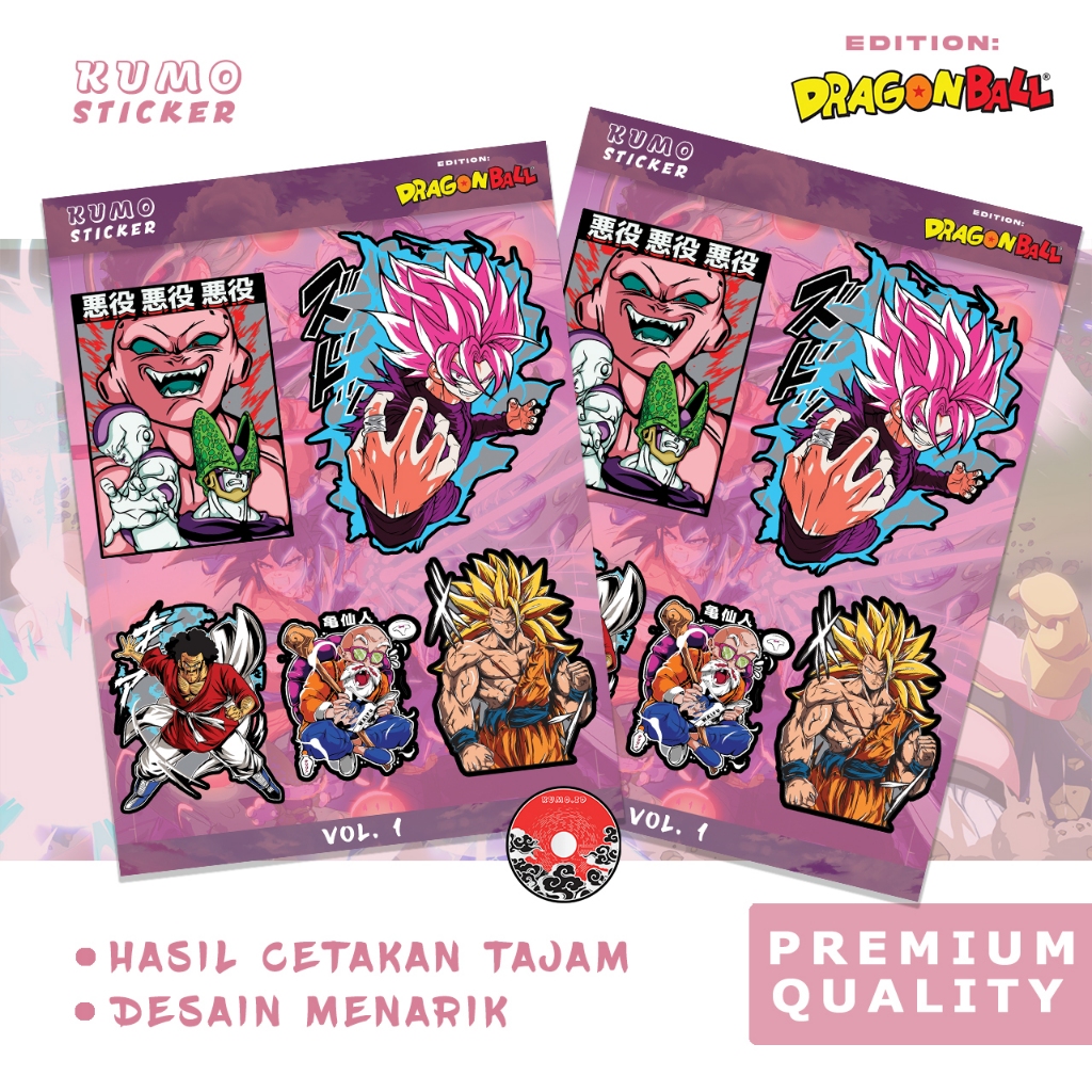 Jual Sticker Anime | Dragon Ball Vol. 1 | Sticker Sheet Pack | Shopee ...