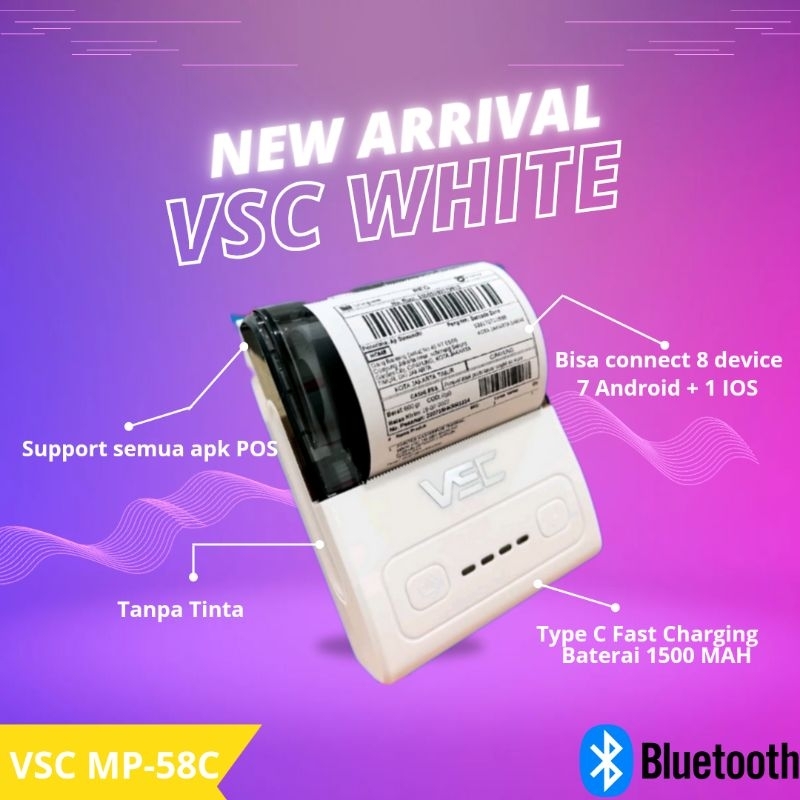 Jual printer thermal 58mm RPP02N bluetooth + gratis kertas thermal 5 ...