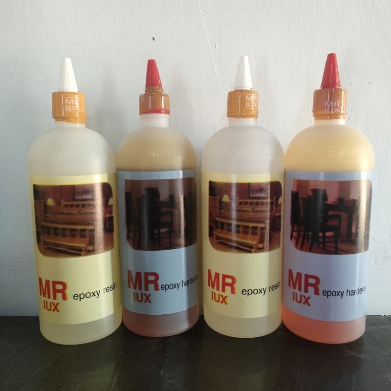 Jual Lem Epoxy MR Lux Resin & Hardener Kemasan (BESAR 880gr perbotol ...