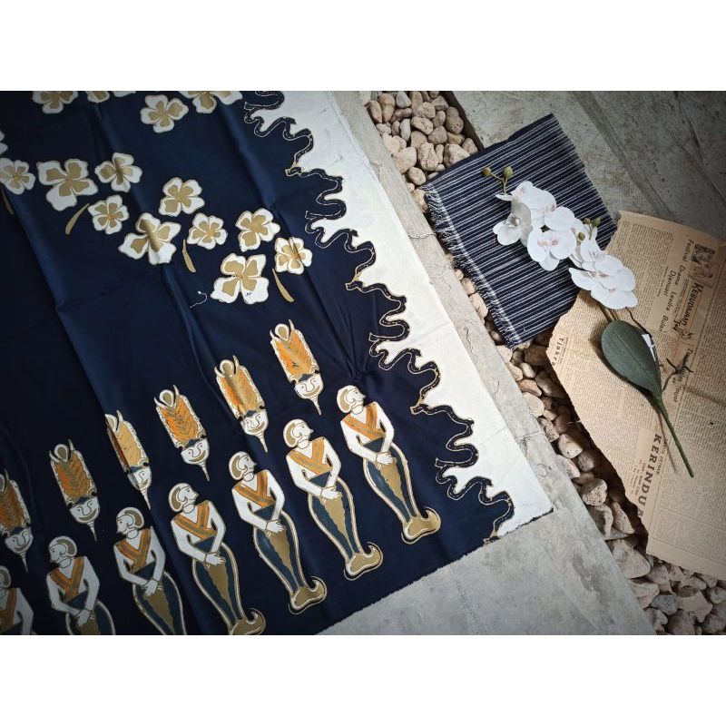 Jual Kain Batik Premium Bahan Katun Motif Wayang Tengul V6 Khas ...