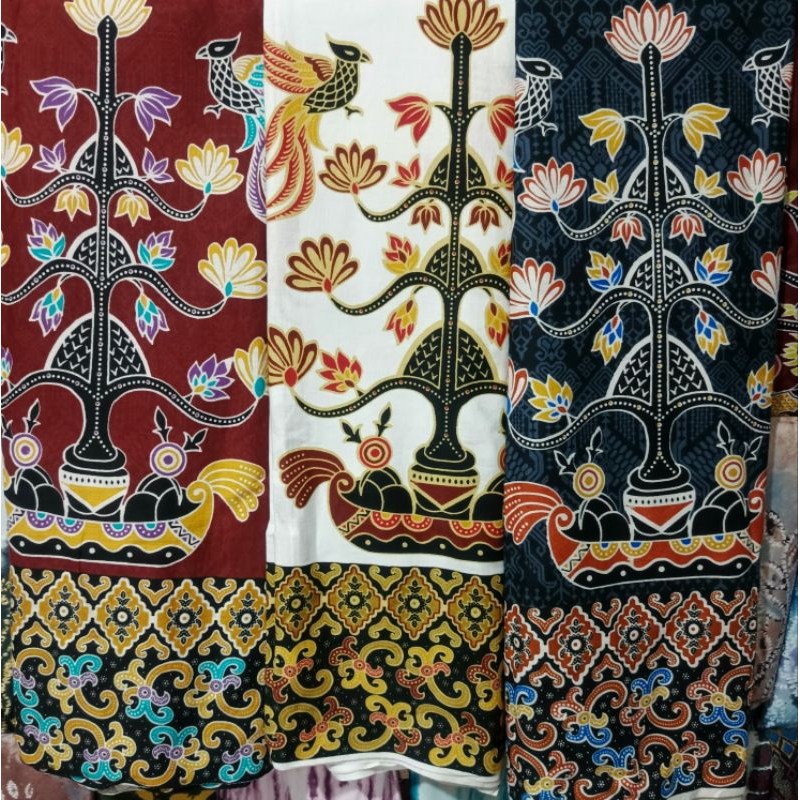 Jual Kain Batik Motif Batang Garing Khas Kalimantan Tengah katun (harga ...