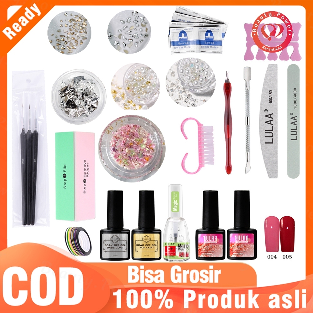Jual Alat Kutek Kuku Nail Art 2 Warna Set Lampu Kuku LED Pengering ...