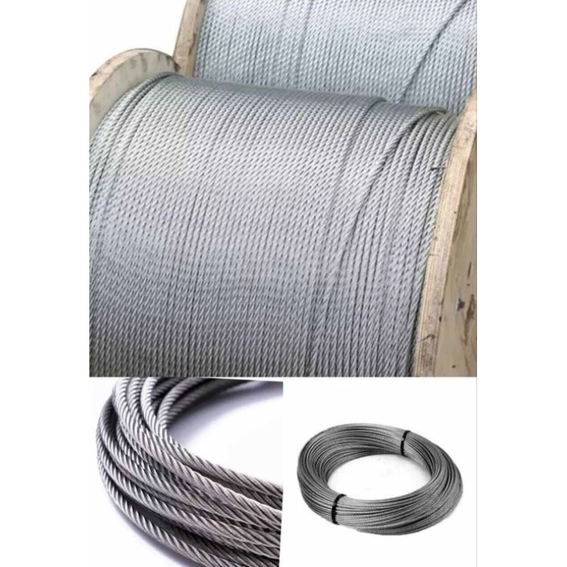 Jual Promo Kawat Sling Baja Galvanis 4 mm Tali Seling Galvanis Wire Rope | Shopee Indonesia