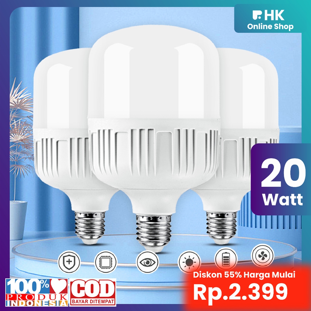 Jual HK-Lampu Led kamar Jumbo / Bohlam LED Kapsul 5w/10w/15w/20w/30w/50w lampu LED Hemat Energi ...