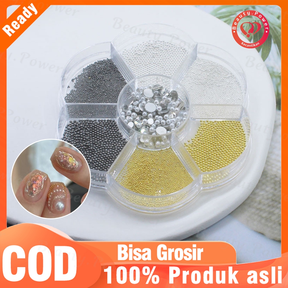 Jual 0.5mm manik-manik baja kuku mini manik-manik nail art /Bead ...