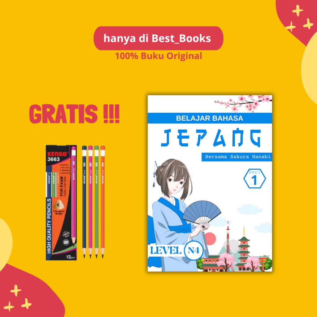 Jual Buku Belajar Bahasa Jepang Bersama Sakura Hanabi Level N4 Seri 1 | Shopee Indonesia