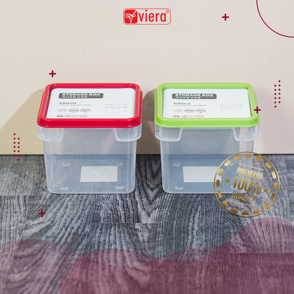 Jual Viera - Food Container Storage Box Toples Plastik Bening Tutup ...