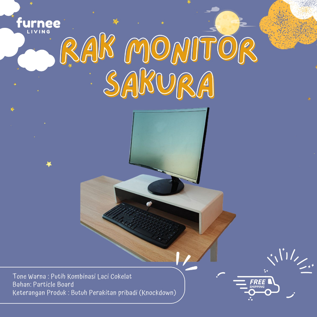 Jual Furnee Rumah Rak Monitor Laci Sakura I Stand Monitor I Rak Monitor ...