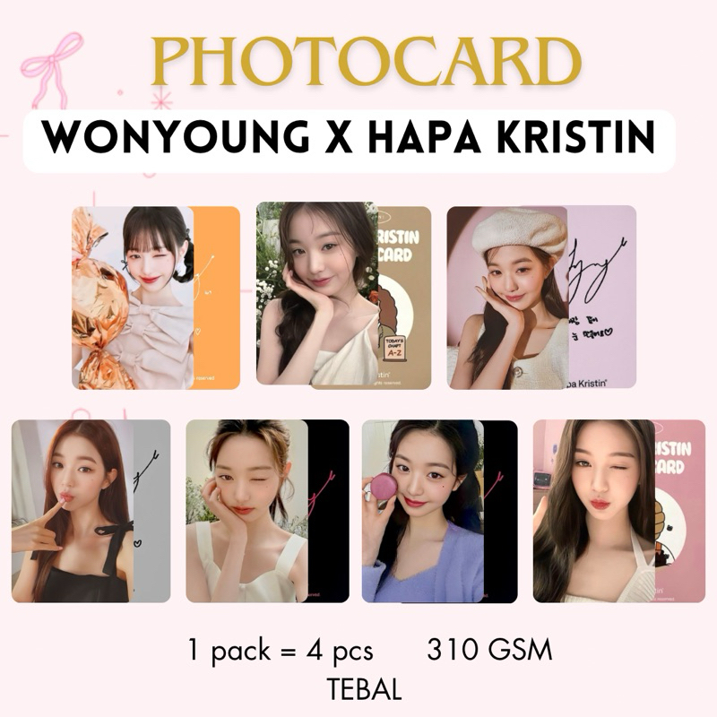 Jual (ISI 4pcs) IVE Jang Wonyoung x Hapa Kristin Photocard Premium lomo card Photocard ...