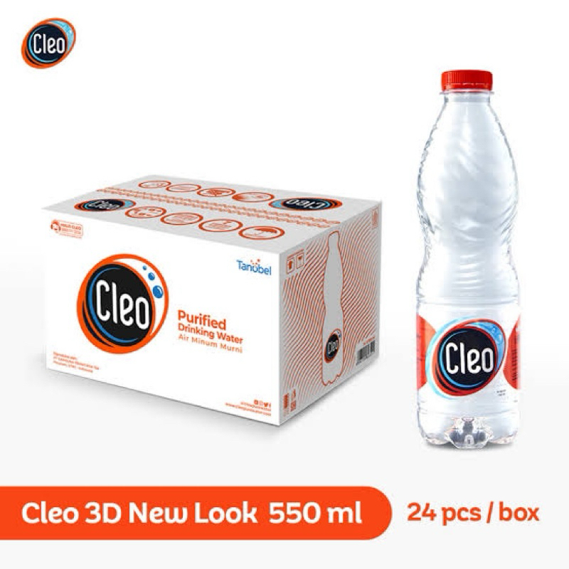 Jual Cleo 550ml kemasan DUS-cleo 550 ml-cleo water 550ml 1dus 24 botol-air cleo botol-jual cleo ...