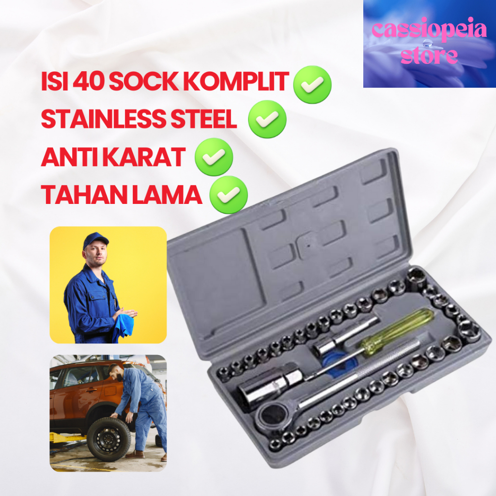 Jual Kunci Shock Full set Hand Tool Kit Perkakas Perlengkapan Perbaikan ...