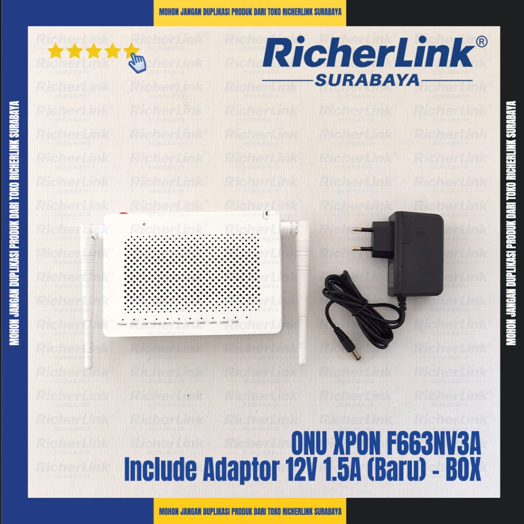 Jual ONU XPON F663NV3A + Adaptor + Box (BARU) | Shopee Indonesia