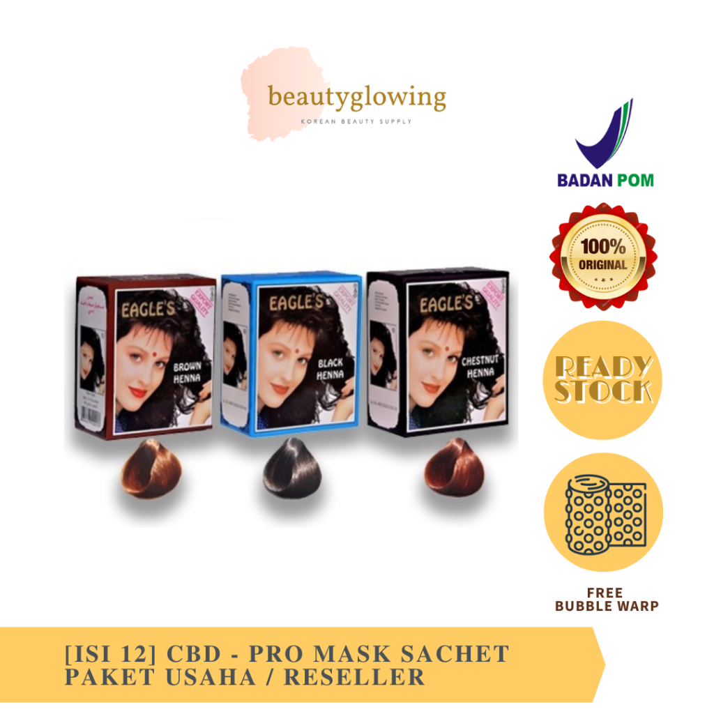 Jual EAGLE - HENNA CAT RAMBUT BLACK / BROWN | PEWARNA RAMBUT DI RUMAH ...