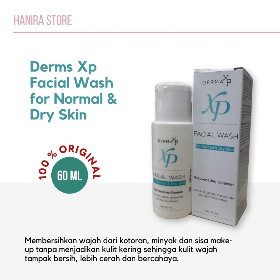Jual Derma Xp Facial Wash for Normal & Dry Skin 60 ML | Shopee Indonesia