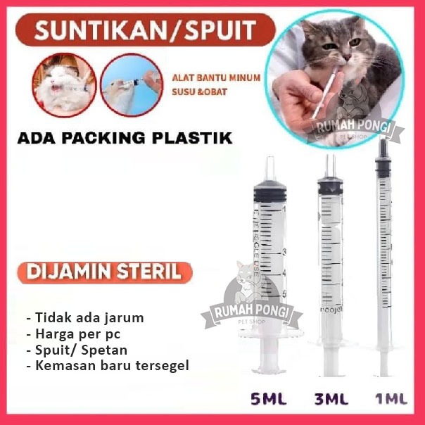 Jual SPET Kucing Suntikan 1ml / 3ml / 5ml Sepetan 1ml 3ml 5ml Kucing ...