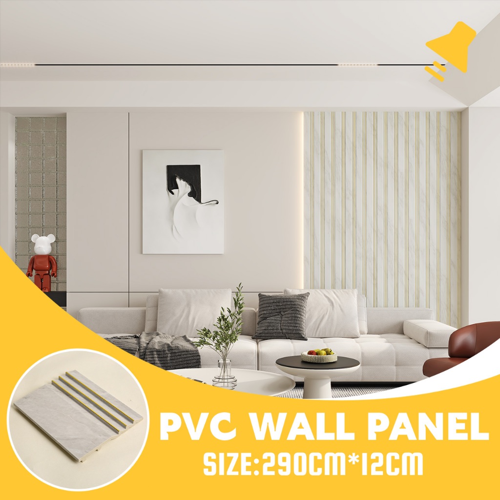 Jual [290cm x 12 cm]Wall Panel PVC /Papan Kayu WPC / Panel Dinding PVC ...