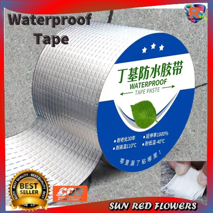 Jual LAKBAN ANTI BOCOR LEM ANTI AIR ALUMUNIUM FOIL BUTYL SUPER WATERPROOF TAPE TAMBAL SILVER ...