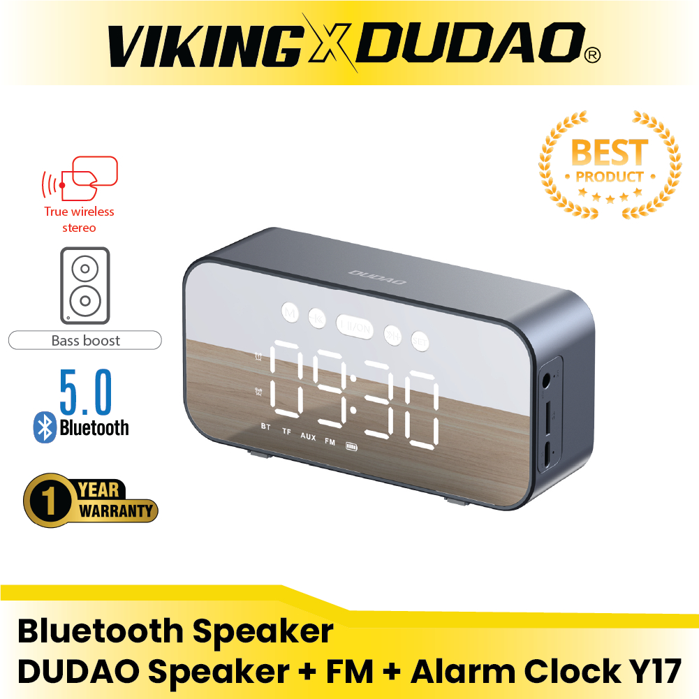 Jual VIKING x DUDAO Y17 Portable Bluetooth Clock Speaker | Shopee Indonesia