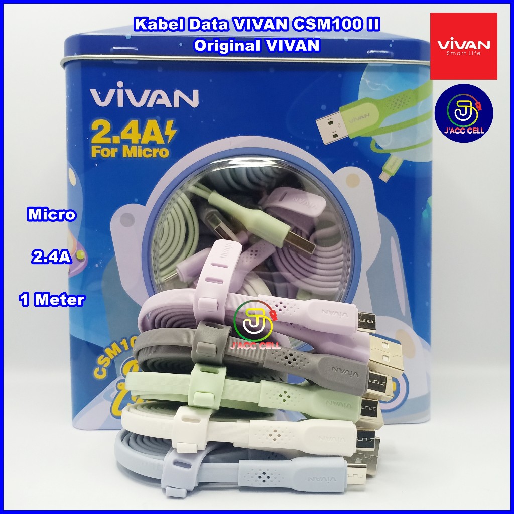 Jual Kabel Data Fast Charging Vivan CSM100s/CSM100II 2,1A Micro USB ...