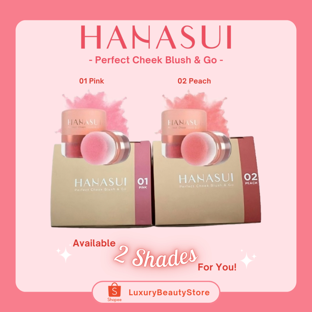 Jual Hanasui Perfect Cheek Blush & Go Powder Easy To Use 100% Natural ...