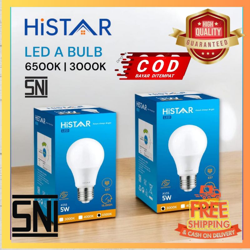 Jual HISTAR Bohlam Lampu LED A-BULB GARANSI 2 Tahun (BACA DESKRIPSI ...