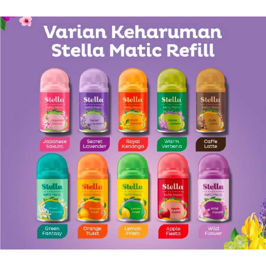 Jual STELLA AIR REFRESHENER REFILL MATIC KALENG | Shopee Indonesia