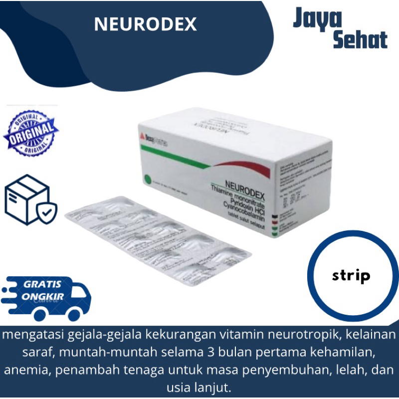 Jual Neurodex 10 Tablet - Mengatasi Kebas Kesemutan (Per Strip ...