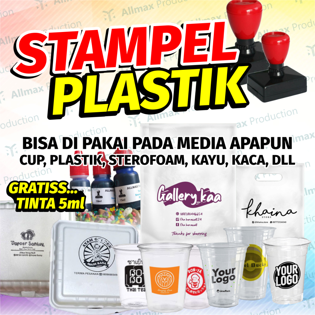 Jual Stempel Plastik / Stempel Sterofoam / Stempel Cup | Shopee Indonesia