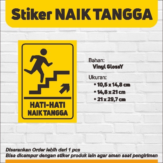 Jual Stiker Naik Tangga dan Stiker Turun Tangga Bahan Vinyl | Shopee ...