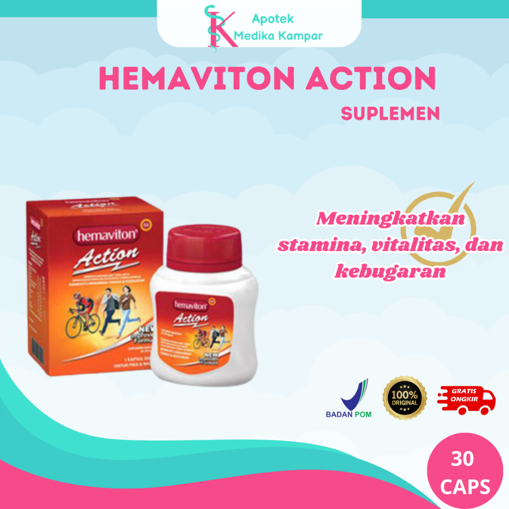 Jual hemaviton Action ImunUp Botol isi 30 Kapsul | Shopee Indonesia