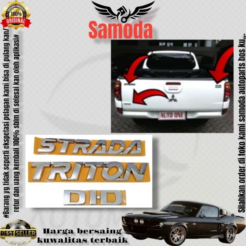Jual EMBLEM LOGO MITSUBISHI STRADA TRITON DID ORIGINAL//SAMODA ...
