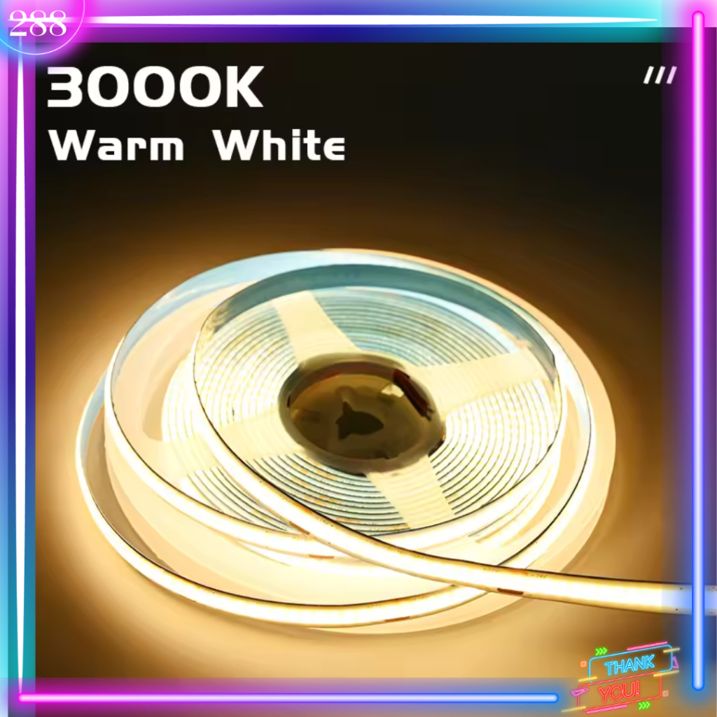 Jual Led Strip COB DC 12v / 24v 5 meter Lampu Strip Light COB IP33 | Shopee Indonesia