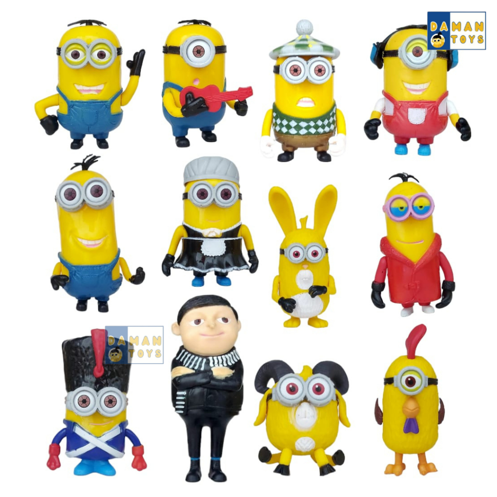 Jual 12 Pcs Mainan Minions The Rise Of Gru Minions Despicable Me Action ...