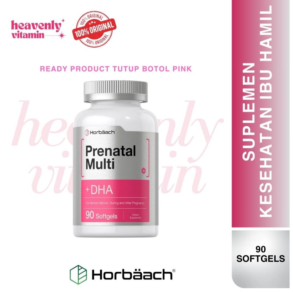 Jual Horbaach Prenatal Multi with DHA, Iron and Folic Acid 90 Softgels ...