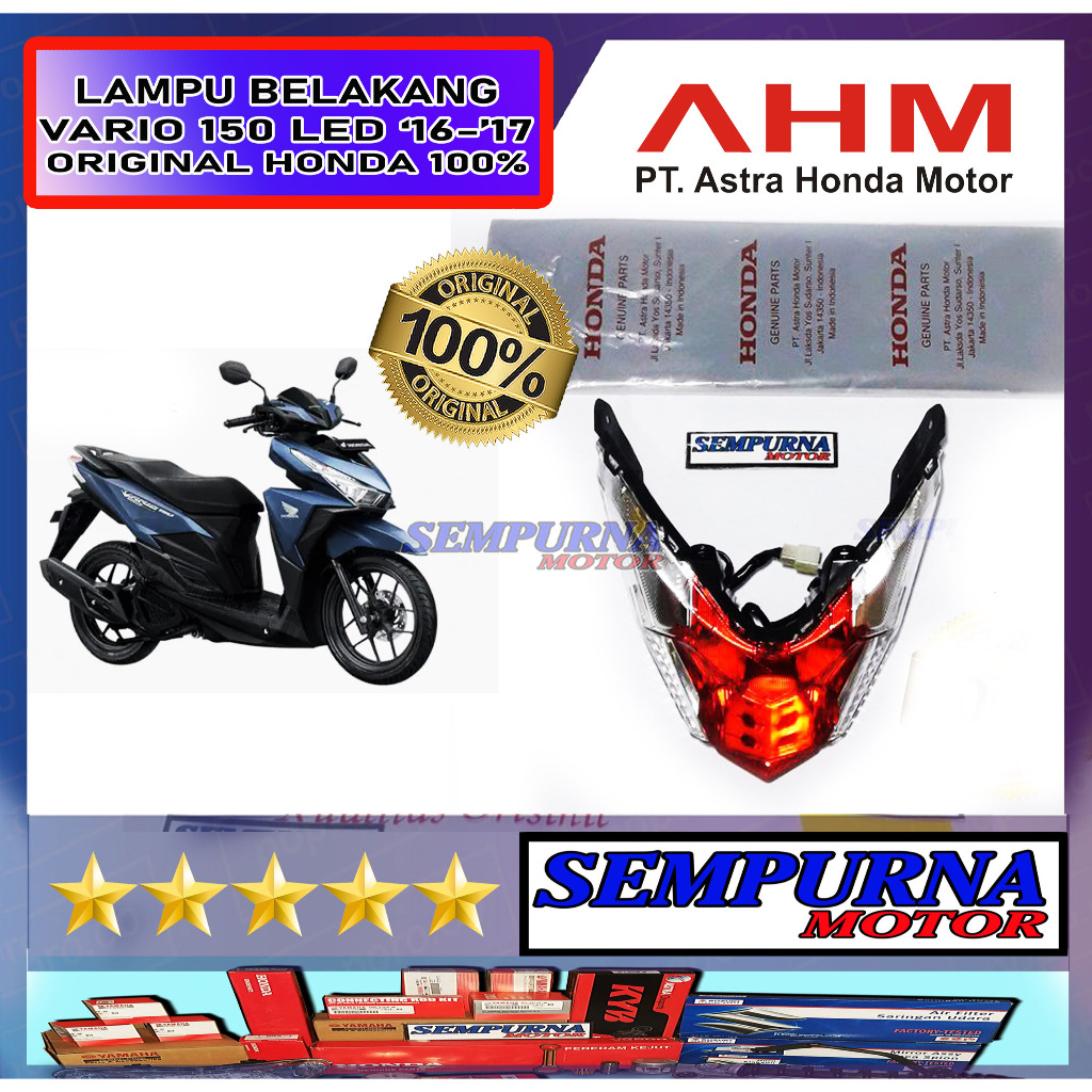 Jual 3370A-K59-A10 Stop Assy Lampu Belakang Vario 150 LED Tahun 2016 ...