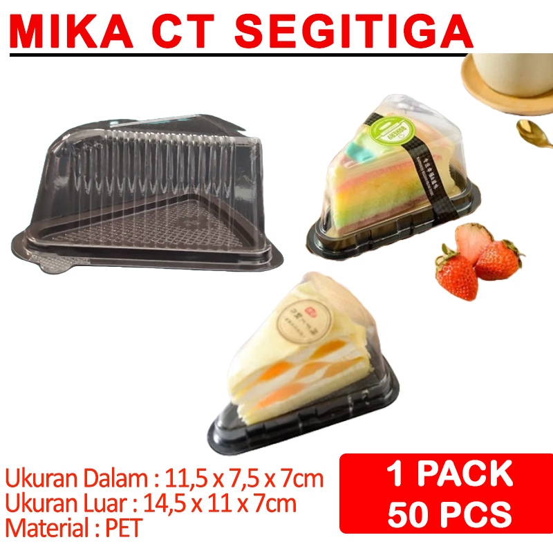 Jual Tray Mika Kue Segitiga / Mika Slice Cake CT Segitiga Puding ...