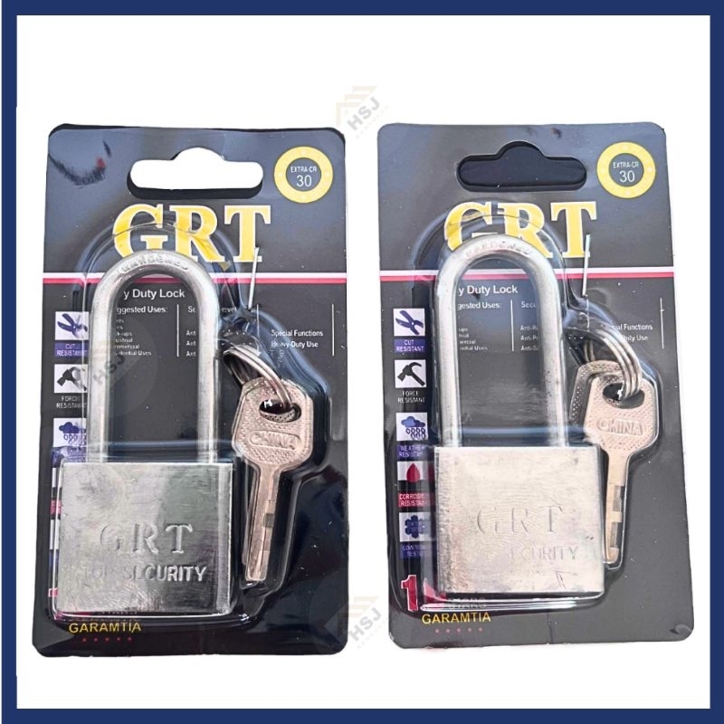 Jual Gembok Putih Gembok Chrome Leher Panjang 30MM Gembok Krom GRT ...