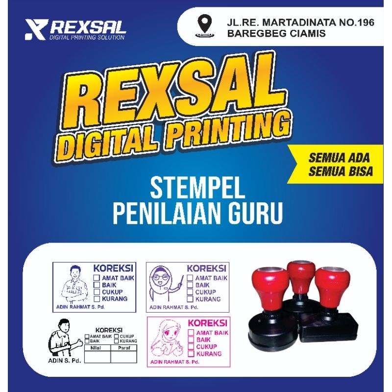 Jual stempel penilaian guru,stempel paraf guru,stempel koreksi guru ...