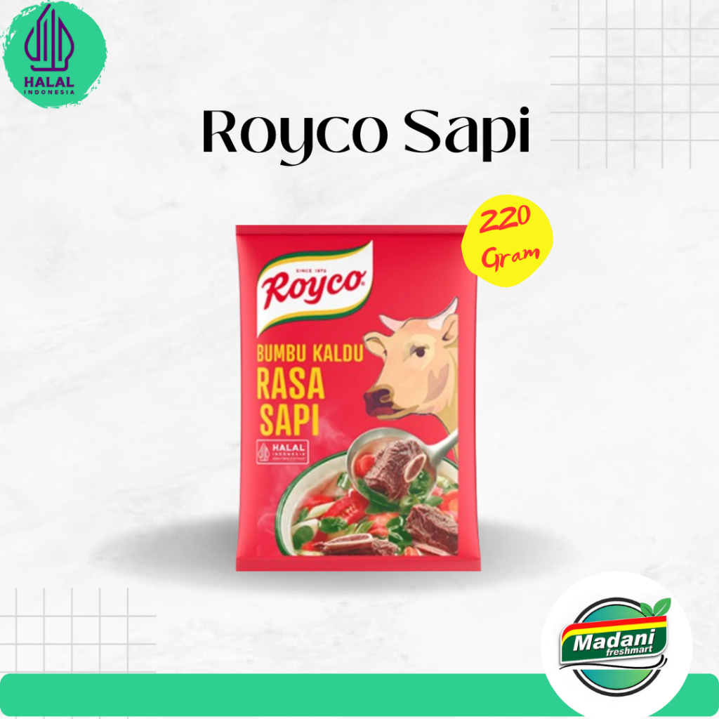 Jual Royco Sapi / Penyedap Rasa Kaldu Sapi 220 gram (Bumbu Dapur ...
