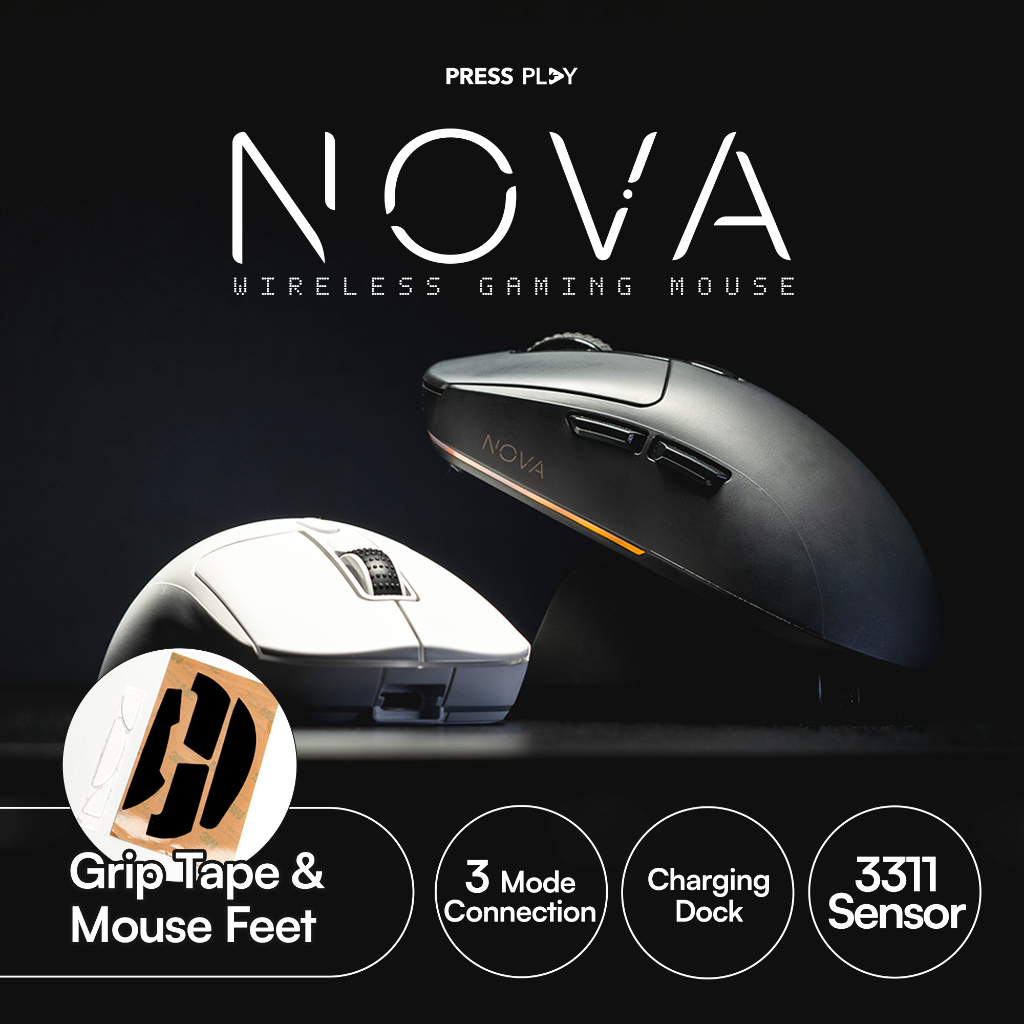 Jual NOVA V4 Lightweight Wireless Gaming Mouse by Press Play | Shopee ...