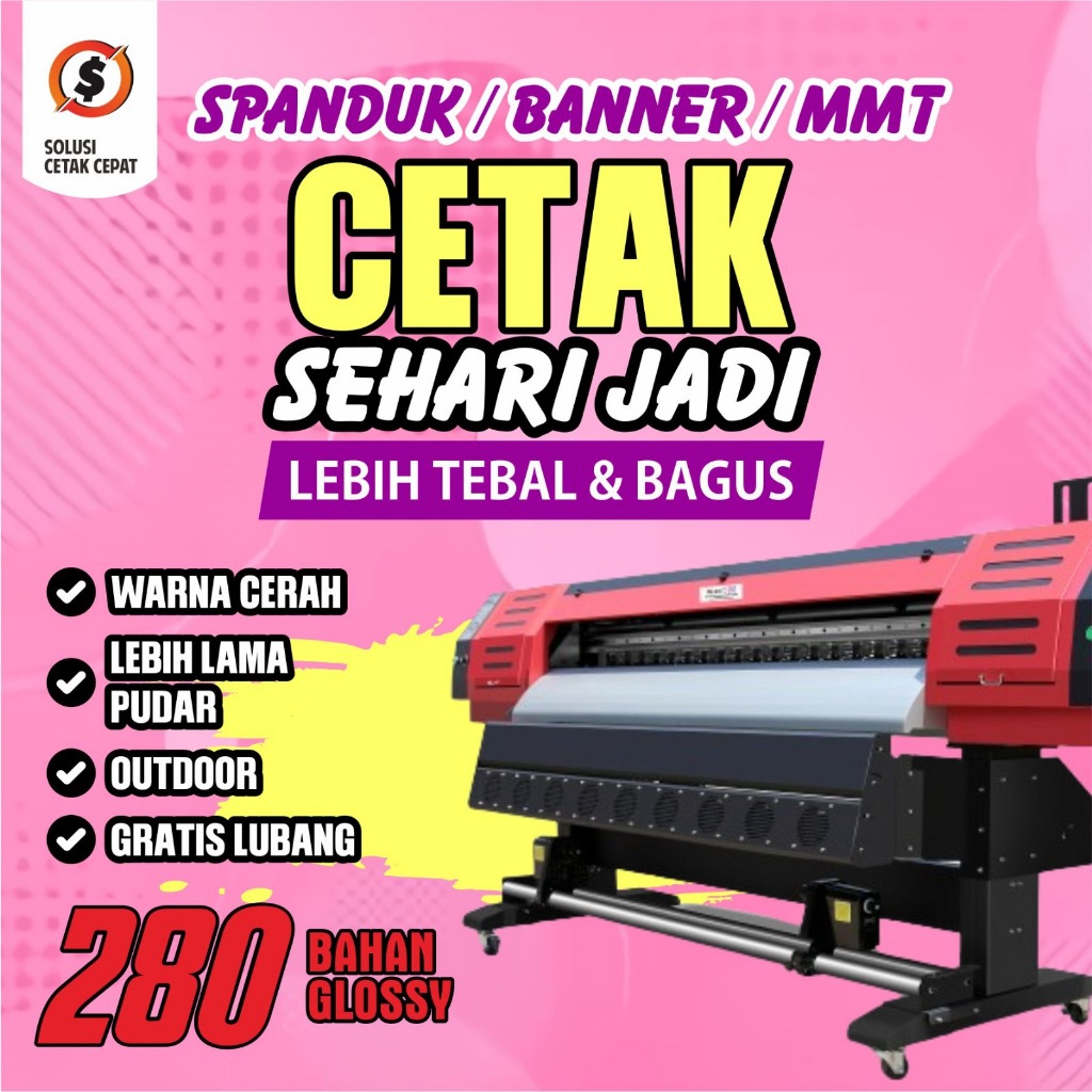 Jual Cetak Banner / Cetak Spanduk / Cetak MMT Baliho SEHARI JADI | Shopee Indonesia