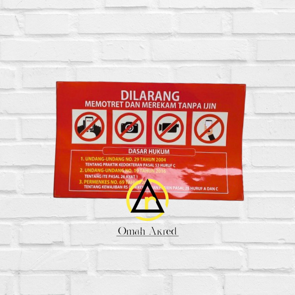 Jual Stiker Dilarang Memotret - Stiker Dilarang Merekam - Stiker ...