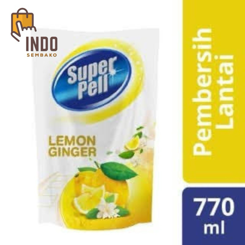 Jual Super pell pembersih lantai 770g isi 12 / Superpel lemon ginger ...