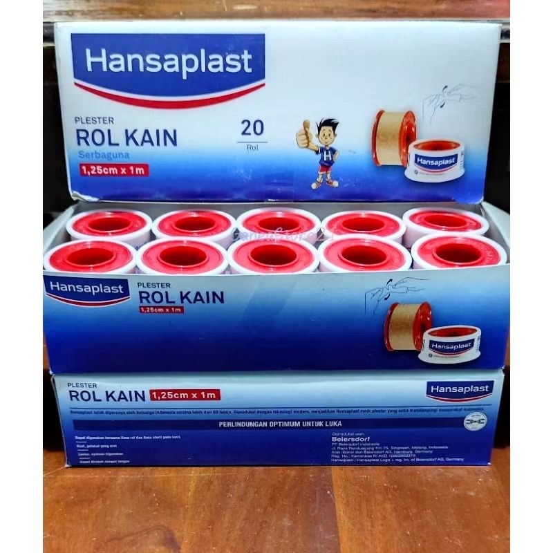 Jual Hansaplast roll kain / bandage luka / plester elastis 1,25 cm x 1 ...