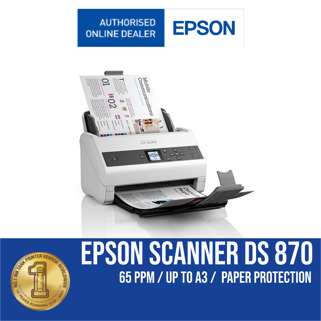 Jual Epson WorkForce DS-870 A4 Duplex Sheet-fed Document Scanner ...
