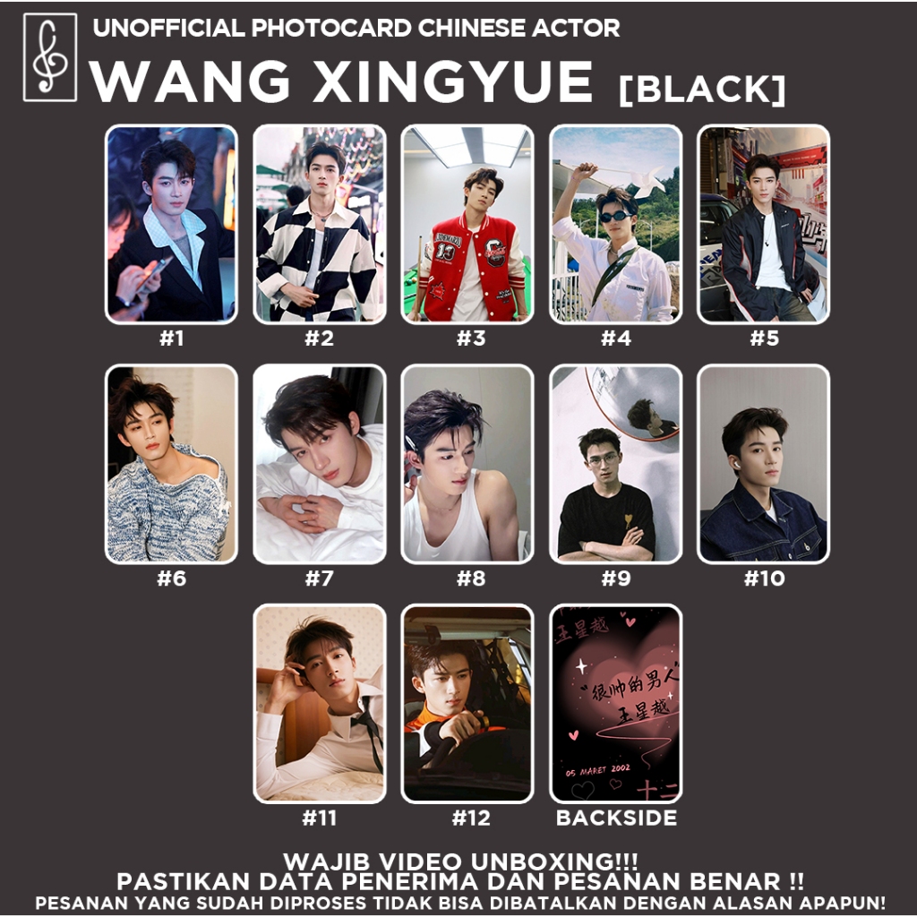 Jual [CHINESE ACTOR] PHOTOCARD WANG XINGYUE FANMADE | Shopee Indonesia