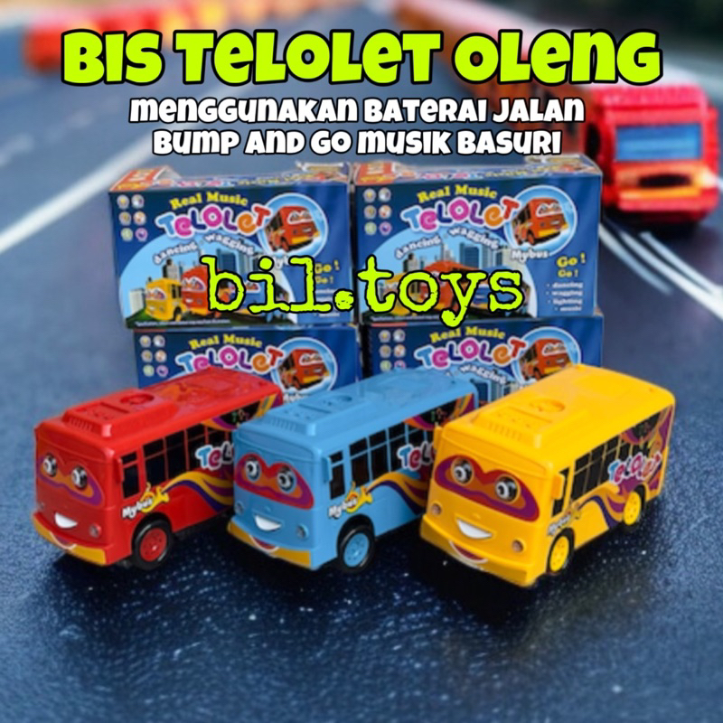Jual Mainan Anak Bus Basuri Oleng Bus Telolet Oleng Baterai Bus Oleng ...
