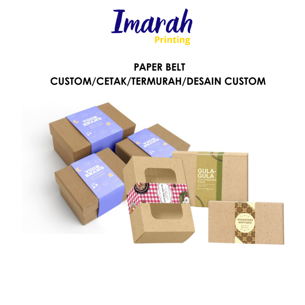 Jual IMARAH - PAPER BELT CUSTOM/CETAK/TERMURAH/DESAIN CUSTOM | Shopee Indonesia