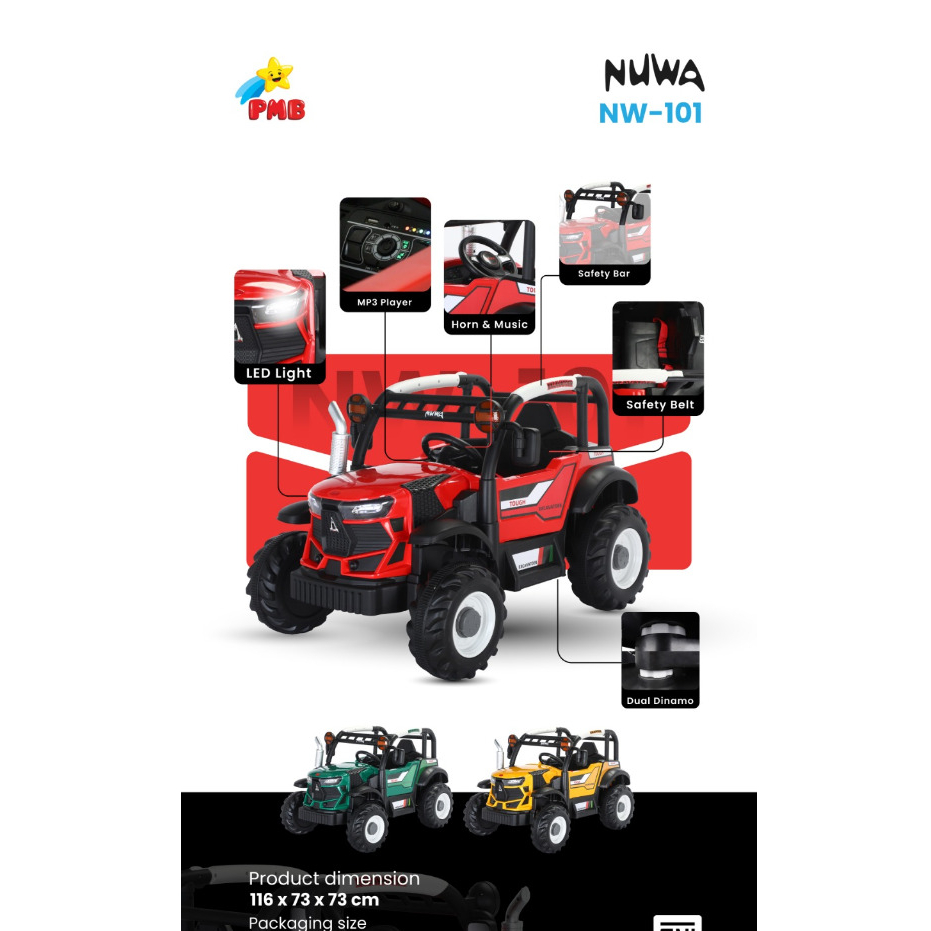 Jual TURUN HARGA!!!! Mobil Aki PMB Nuwa NW101 NW 101 NW-101 mobil accu 2 dinamo Mp3 bisa ayun ...